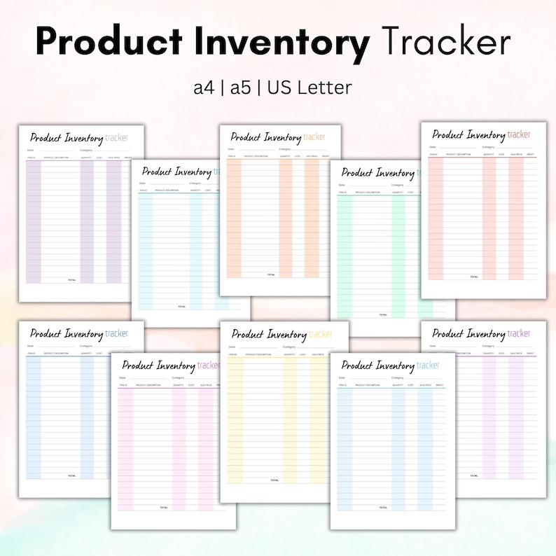 Product Inventory Tracker Spreadsheet: Small Business Stock & Sales ...