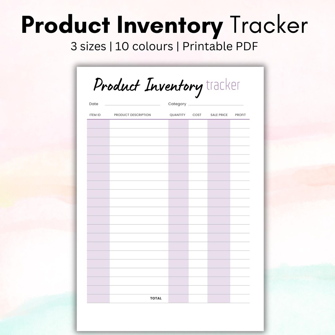 Product Inventory Tracker Spreadsheet: Small Business Stock & Sales ...
