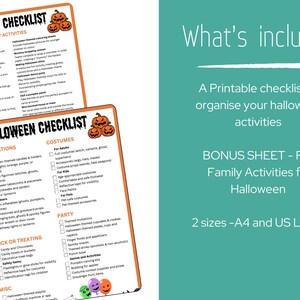 Halloween Checklist, Halloween Activities, Printable, Halloween Planner ...