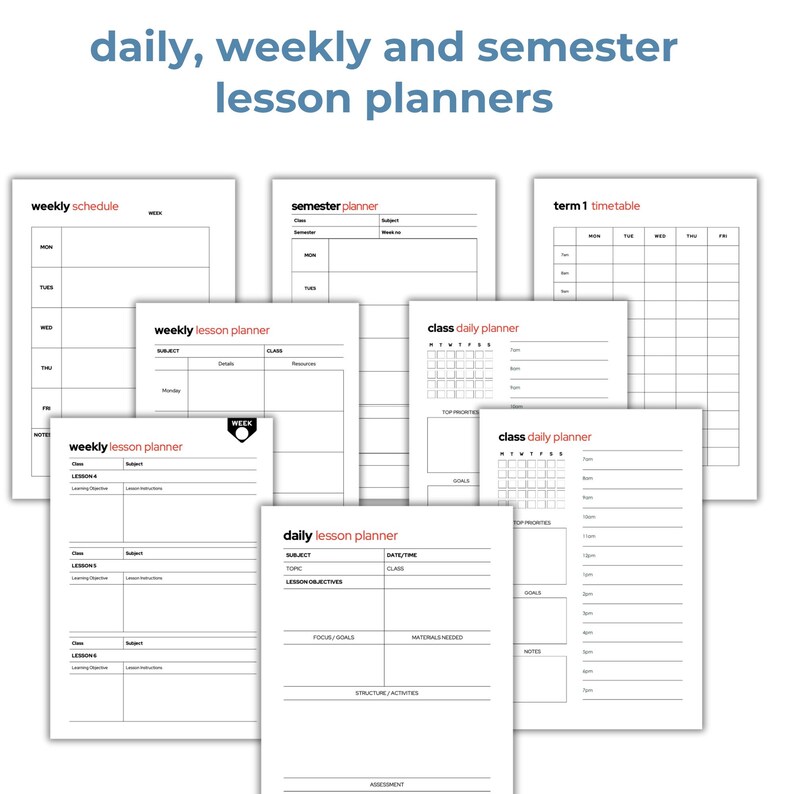 Ultimate Teacher Planner Printable | Digital Lesson Planner | Monthly ...