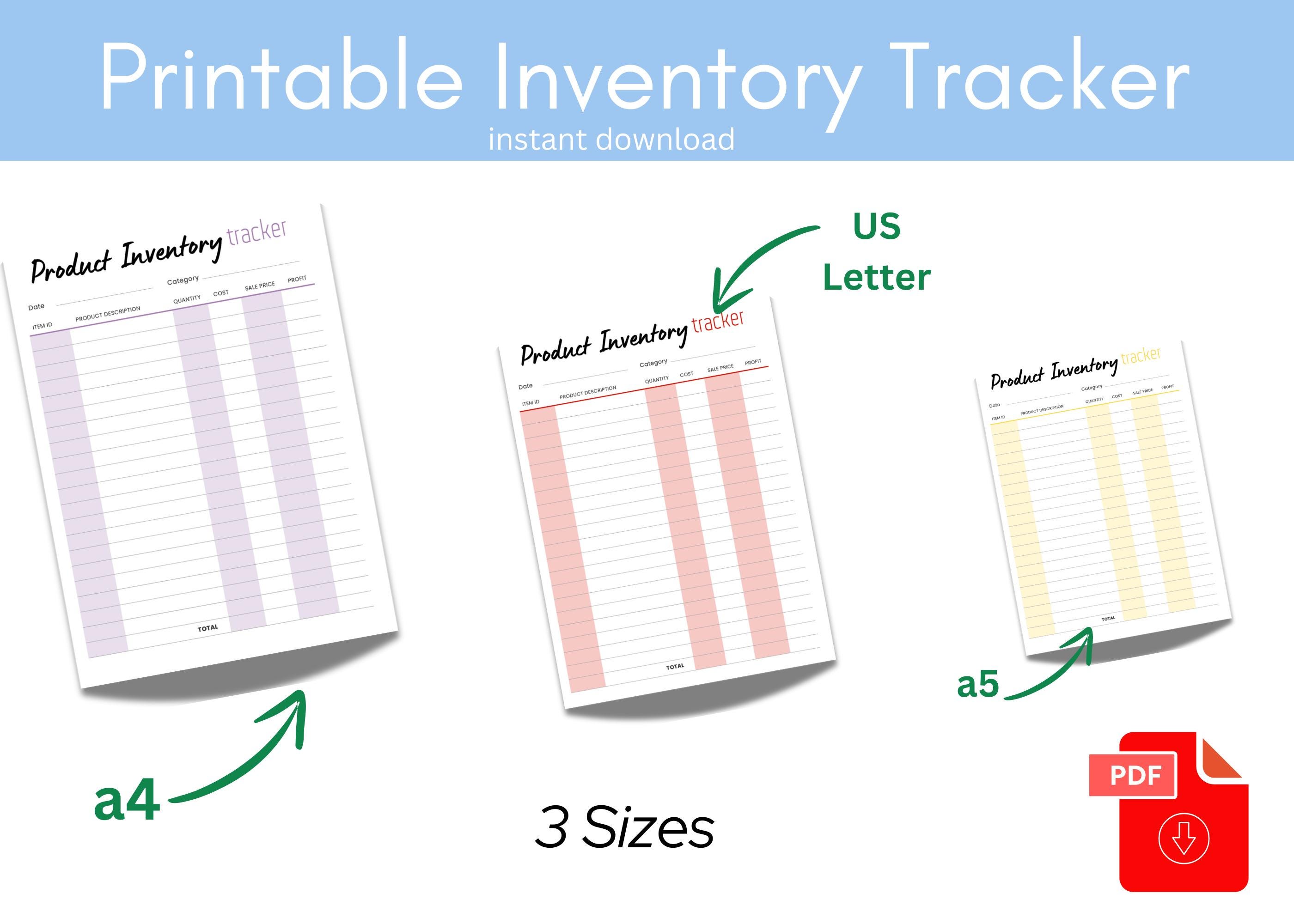 Product Inventory Tracker Spreadsheet: Small Business Stock & Sales ...