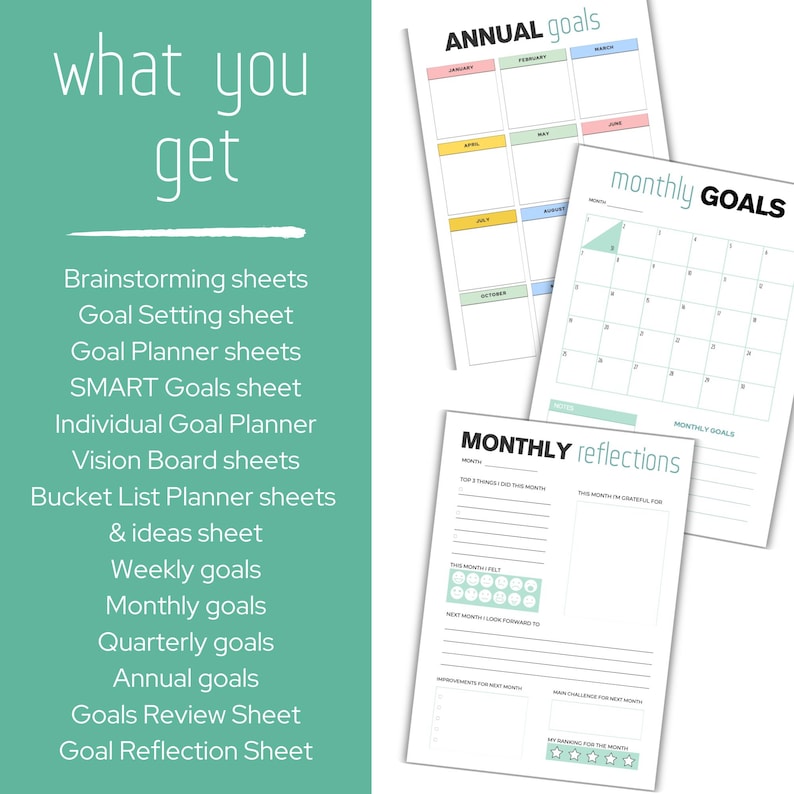 Ultimate Goal Planner Bundle: 2026 Printable Goal Tracker (digital ...