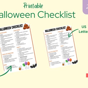 Halloween Checklist, Halloween Activities, Printable, Halloween Planner ...