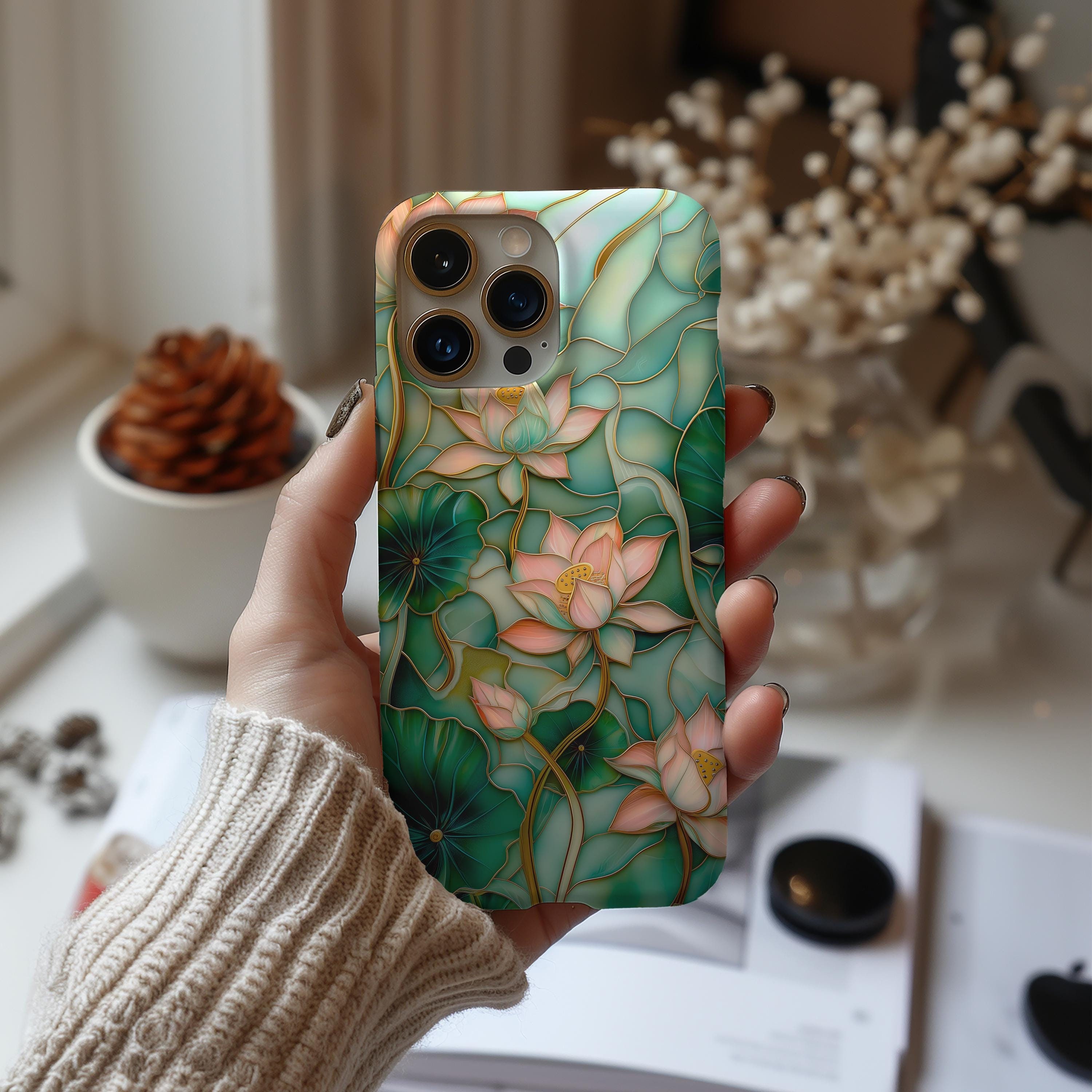 Elegant Lotus Flower Phone Case, Nature-inspired Art, Gift for Nature ...