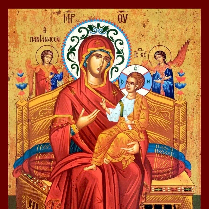 Virgin Mary Icon - Etsy
