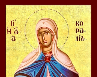 Saint Lucia Greek Orthodox Catholic Christian Byzantine Wooden Icon - Etsy