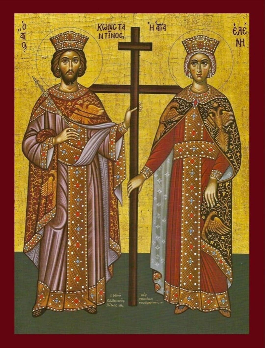Saint Constantine and Saint Helen - Greek Orthodox Christian Byzantine ...