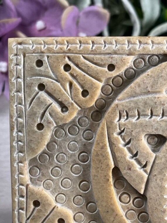 Vintage Carved Soapstone Box, Vintage Soapstone Box, … - Gem