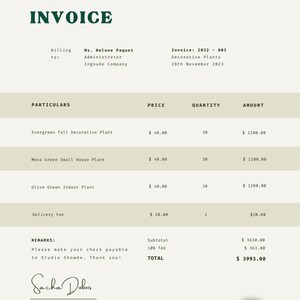 Invoice Template | Modern Invoice | Canva and Photoshop | Business ...