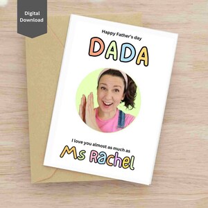 DIGITAL DOWNLOAD, Ms Rachel Fathers Day Card, Ms Rachel Card for Dad ...