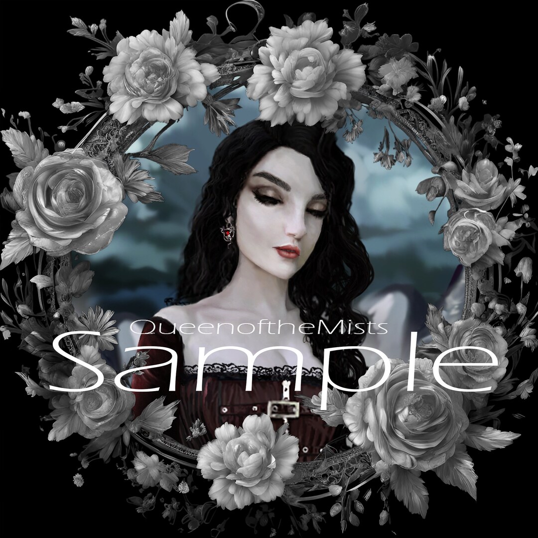 Grayscale Flowers Token Border (TTRPG) - Etsy