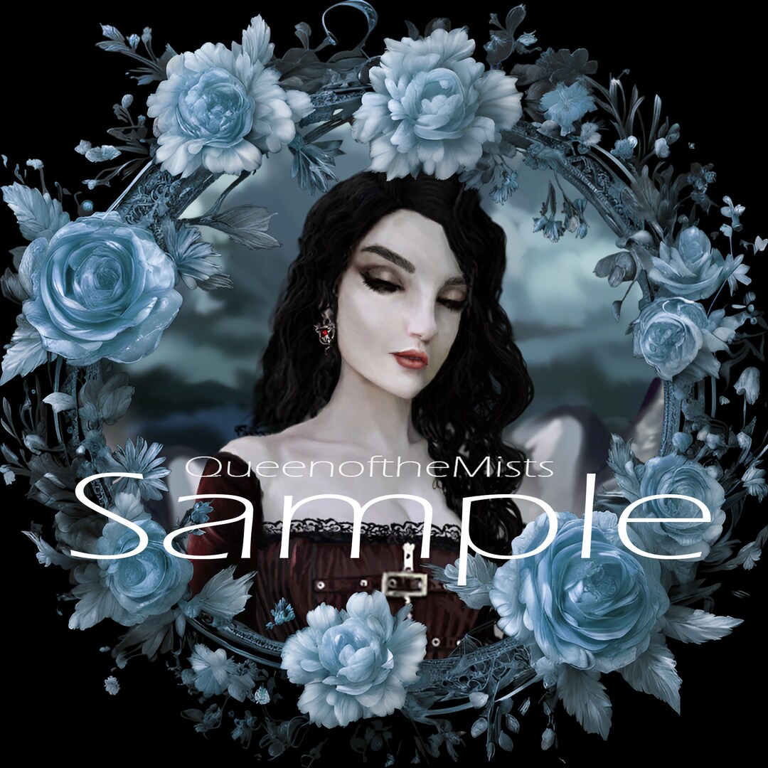 Blue Flowers Token Border (TTRPG) - Etsy