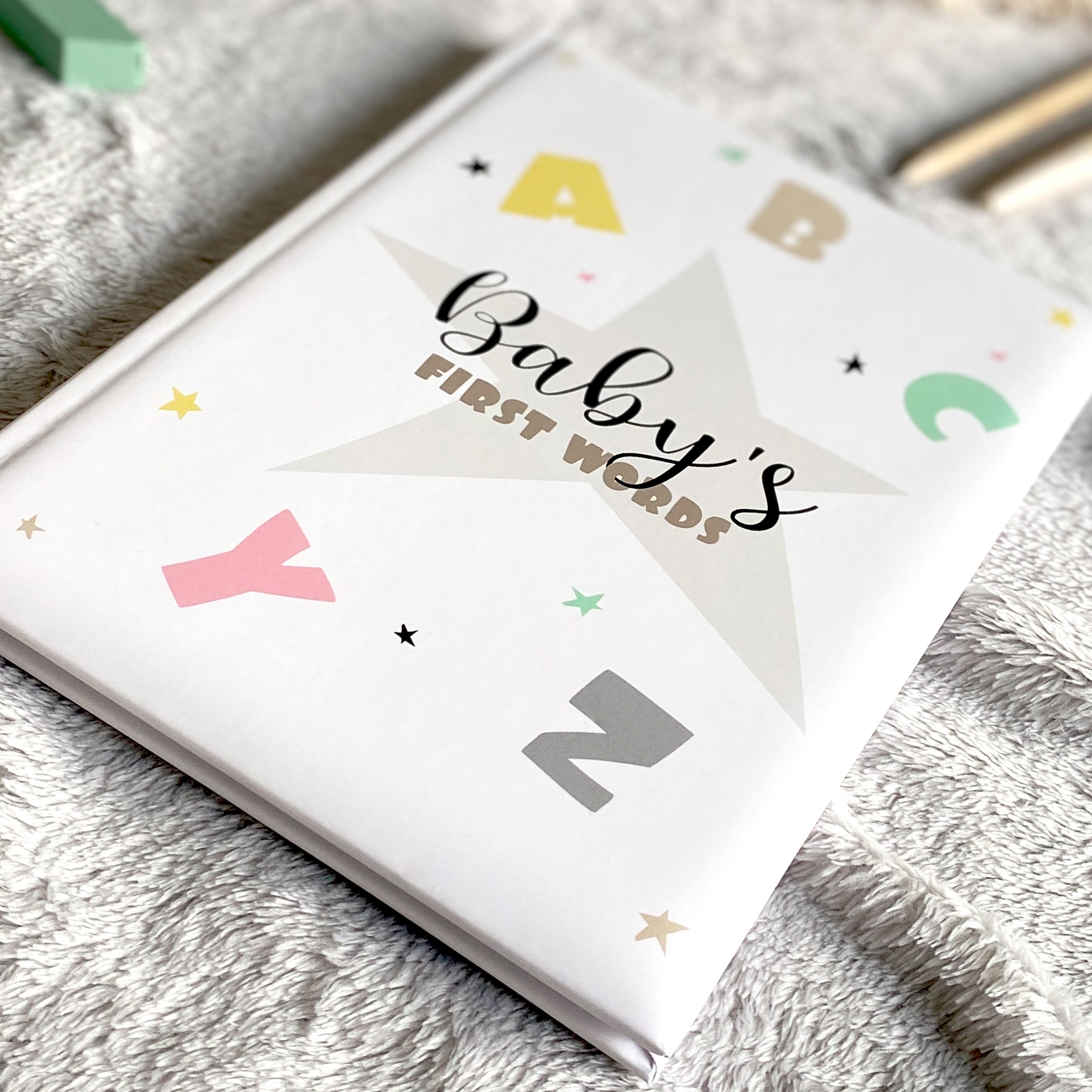 Baby's First Words Diary, Baby Words Tracker, Luxury Baby Memory Book ...