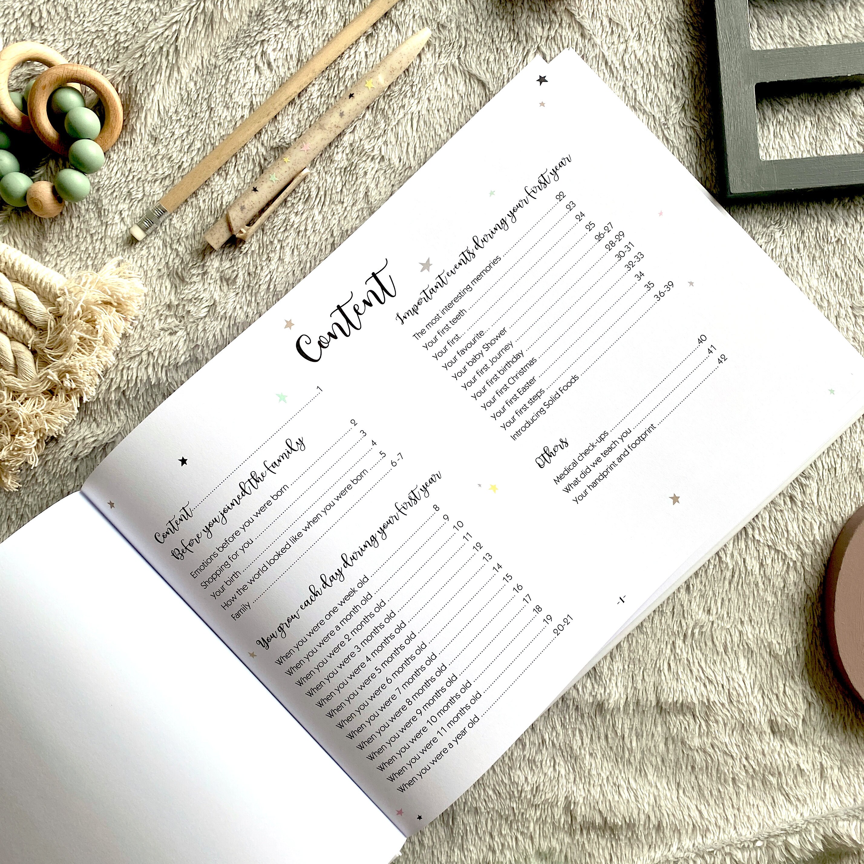 Personalized Baby Diary, Hello Little Baby Journal, Newborn Gift, 42 ...