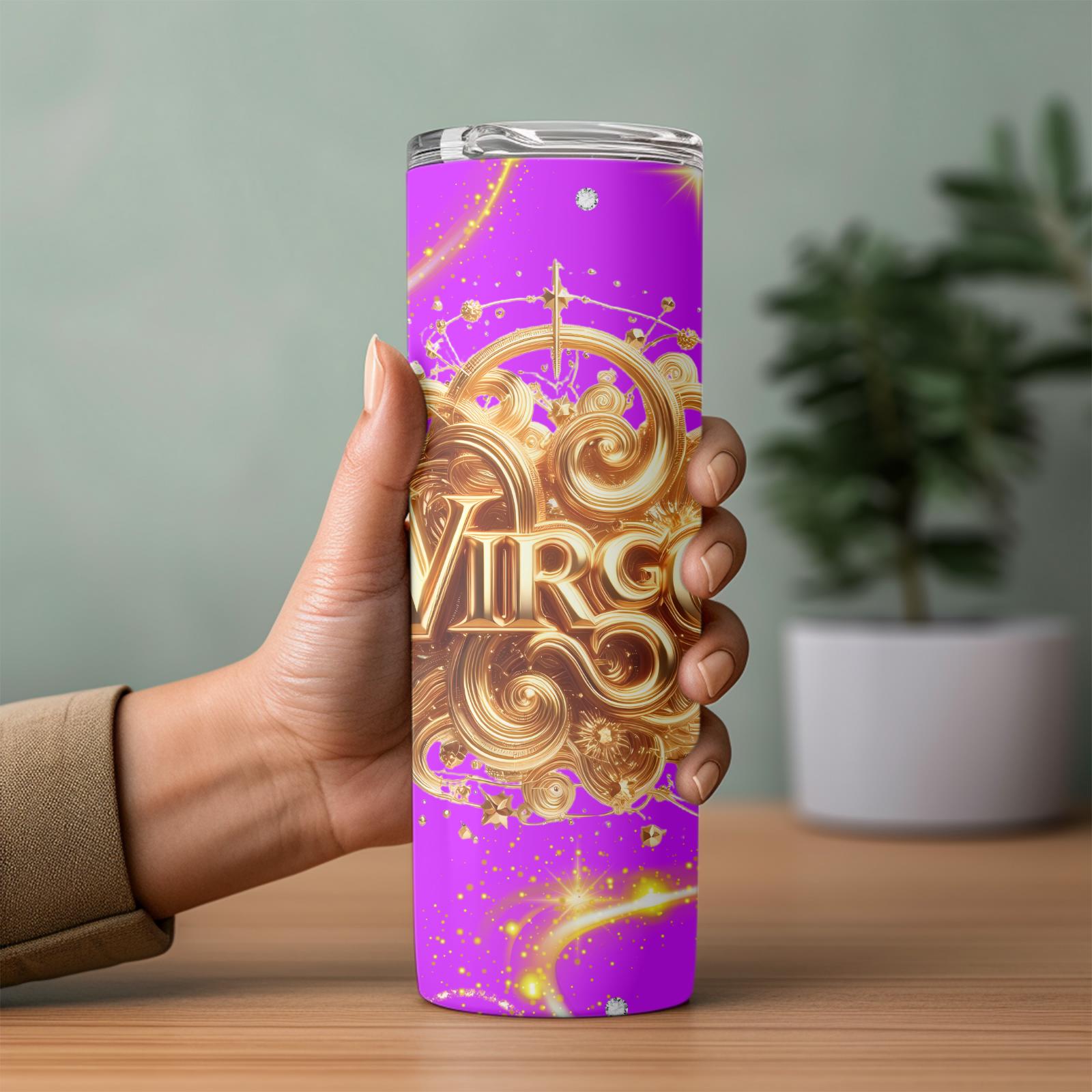 Gold Glitter Virgo Zodiac PNG: Purple Astrology Clipart (digital ...