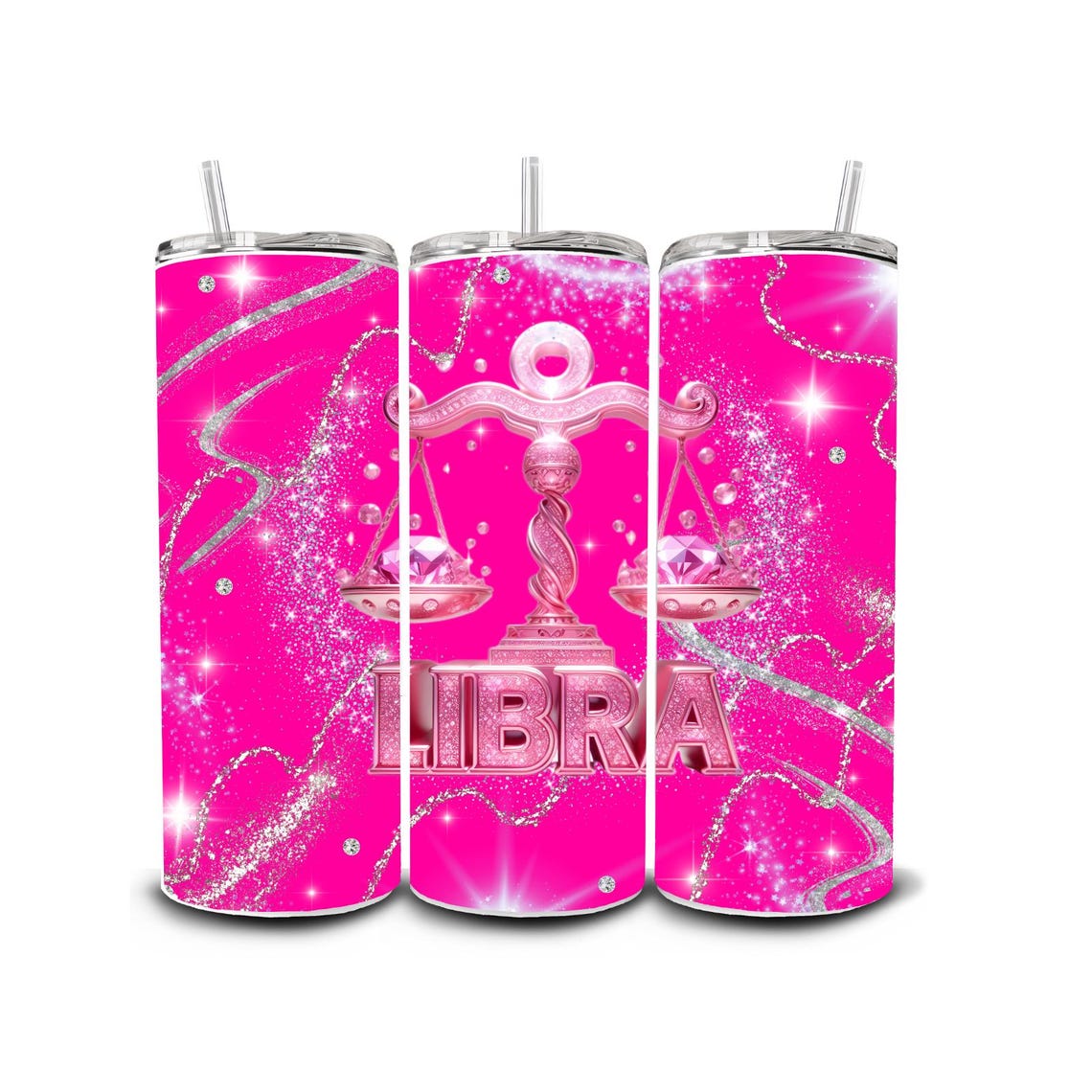 PNG | Pink Glitter Libra Zodiac Sign PNG for Sublimation | Astrology ...