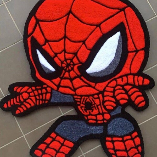 Spiderman Tufted Rug - Etsy