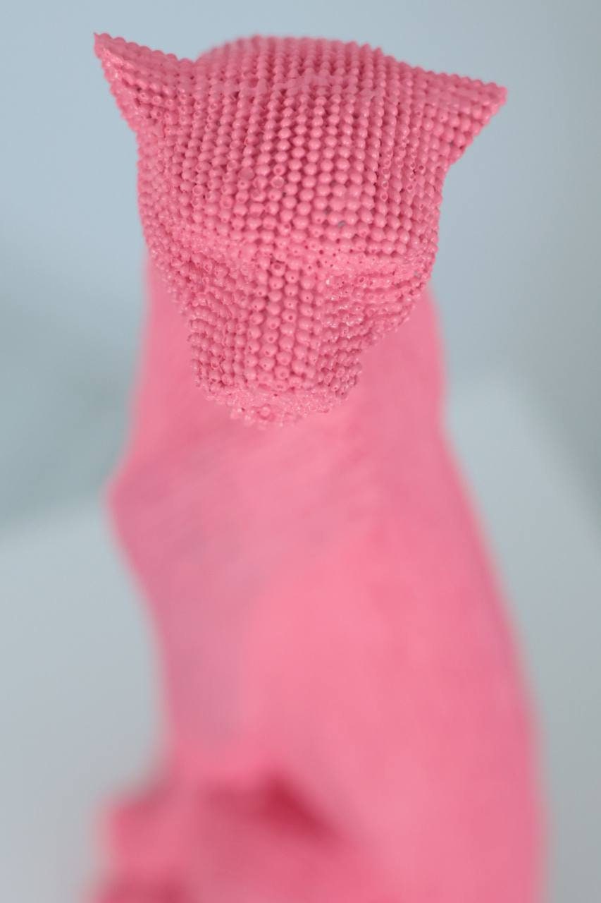 Large Panther Pink Sculpture Statue, Panther Bust Statue, Bust, Pink ...