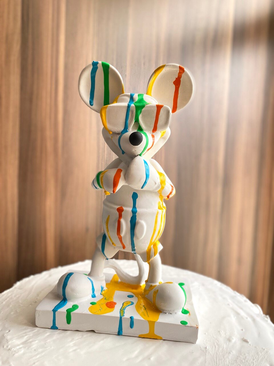 Pop Art Mouse Statue, Colourful Statue, Bust, White Pop Art Statue ...