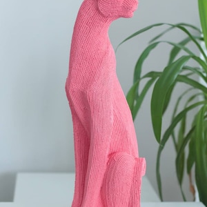 Large Panther Pink Sculpture Statue, Panther Bust Statue, Bust, Pink ...