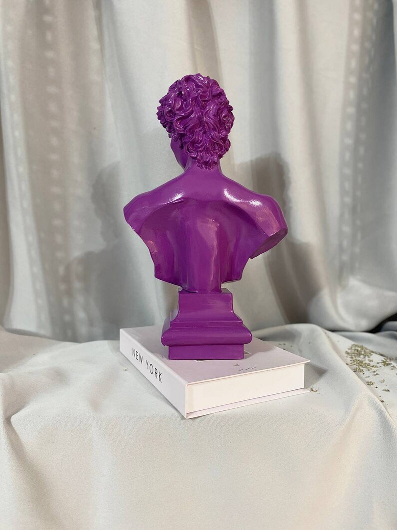 David purple Pop Art Sculpture Statue, David Bust Statue, Bust, Purple ...