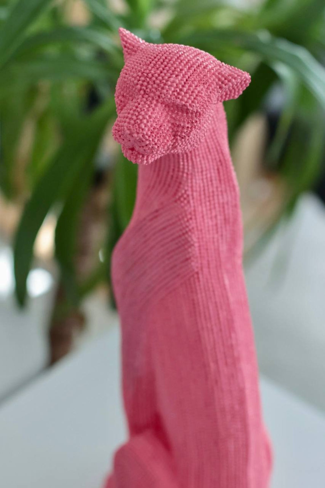 Large Panther Pink Sculpture Statue, Panther Bust Statue, Bust, Pink ...