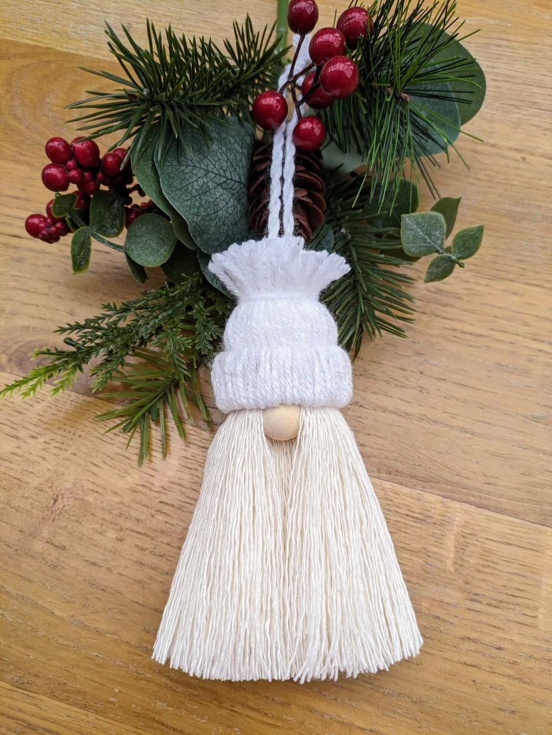 Christmas Geoffrey the Hanging Gonk White - Etsy