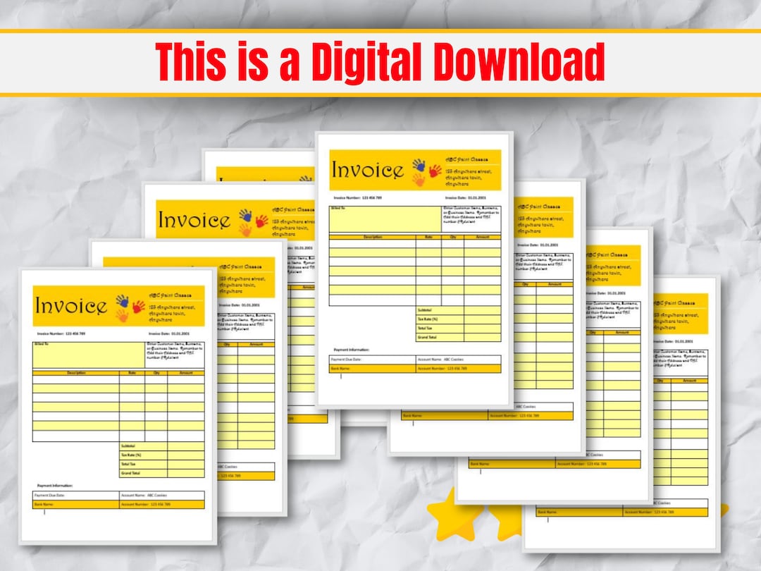 Customizable Invoice Template for Artists: Selling Artwork & Classes ...