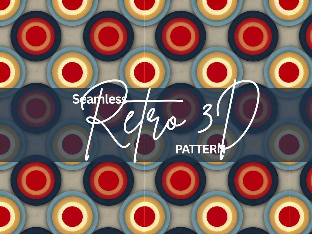 Vibrant Retro 3D Circle Pattern: Seamless Design for Home Decor ...