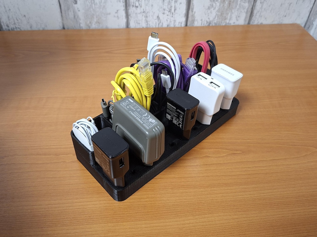 Cable & Charger Organizer – Desk Organizer for USB Cables and Adapters ...