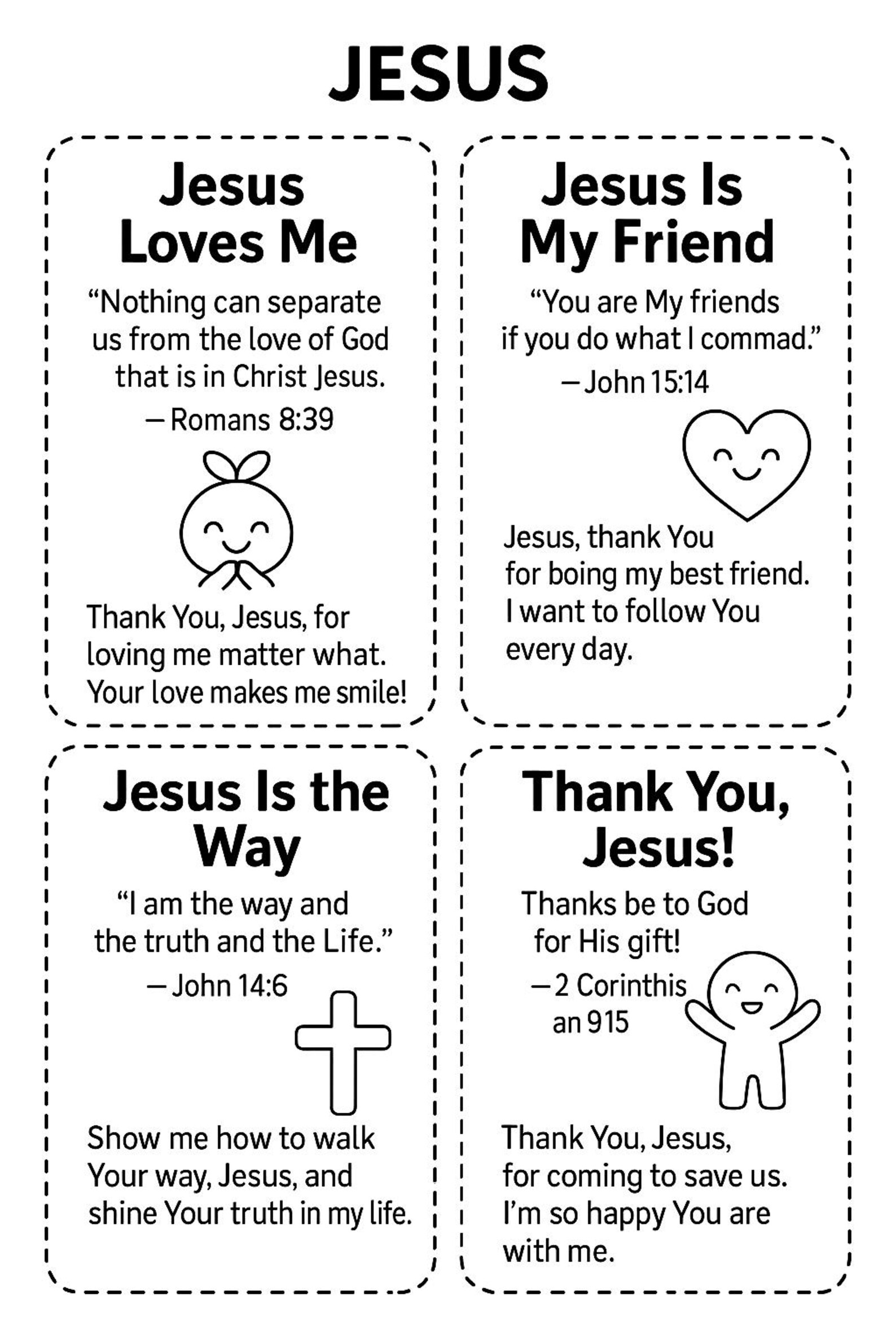 Christian Prayer Cards for Kids: Bible Verses & Affirmations (PDF ...