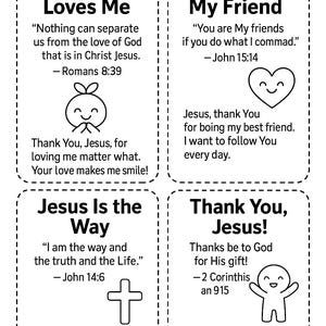 Christian Prayer Cards for Kids: Bible Verses & Affirmations (PDF ...