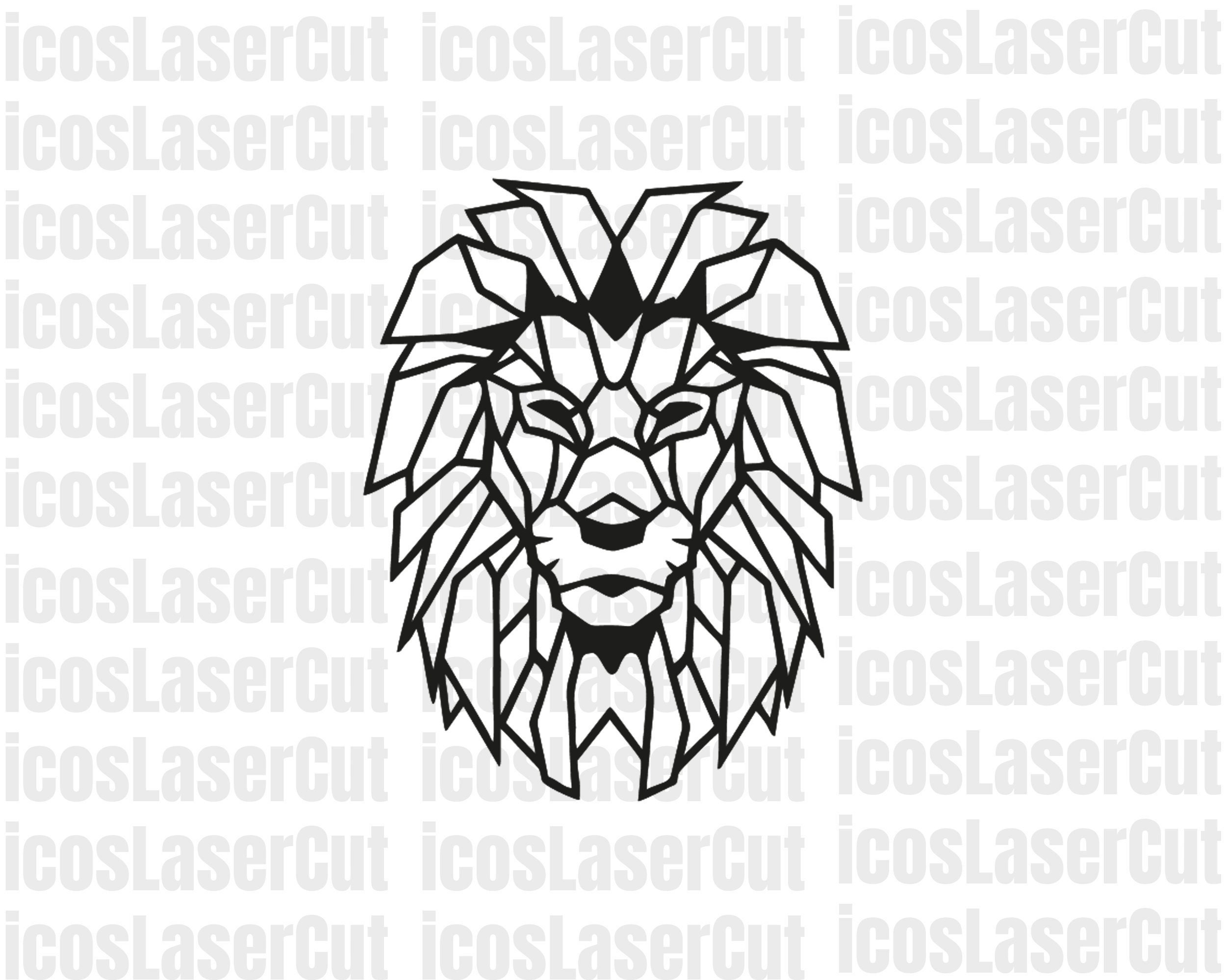 Geometric Polygon Lion, Lion Head SVG, Lion Bundle SVG, Digital File ...