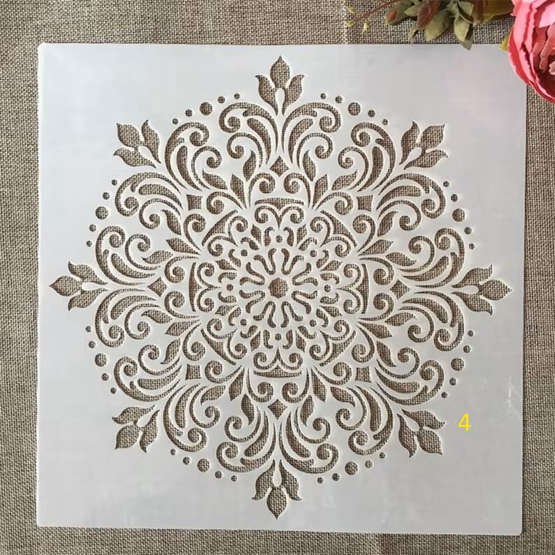 3030cm Beautiful Geometry Quality Mandala Layered Round DIY Art Pattern Layering Stencils ...