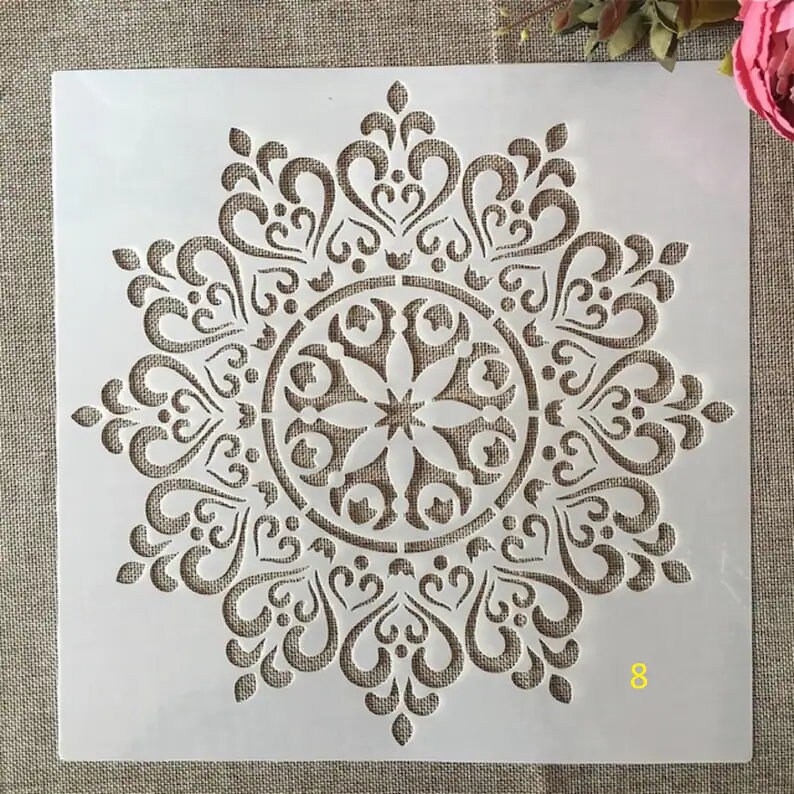 3030cm Beautiful Geometry Quality Mandala Layered Round DIY Art Pattern Layering Stencils ...