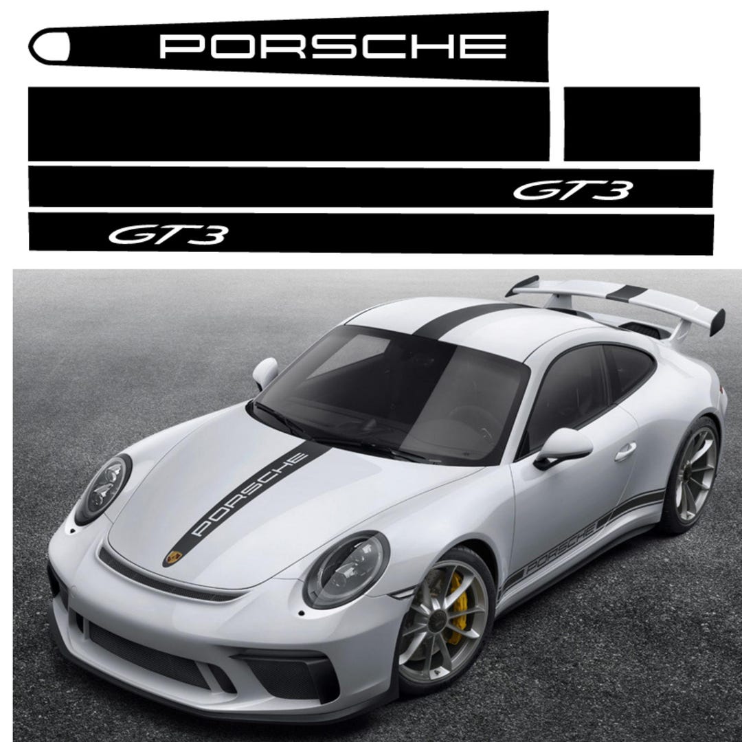 STICKER KIT PORSCHE 911 GT3 911 GT3RS Trunk Lid Roof Rear Spoiler - Etsy