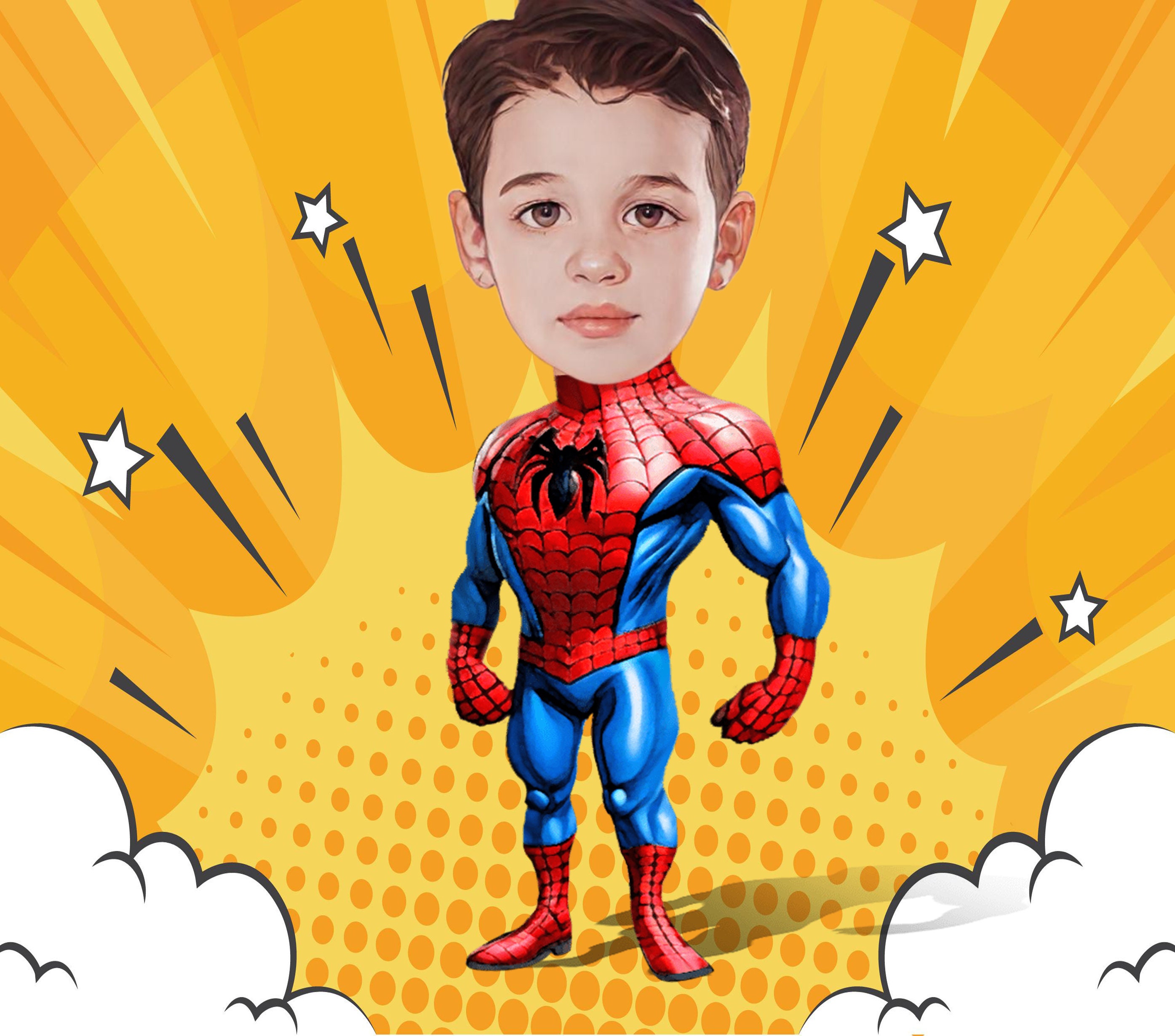Transform Your Boy's Picture Into a Superhero Cartoon ,kids Tumbler ...