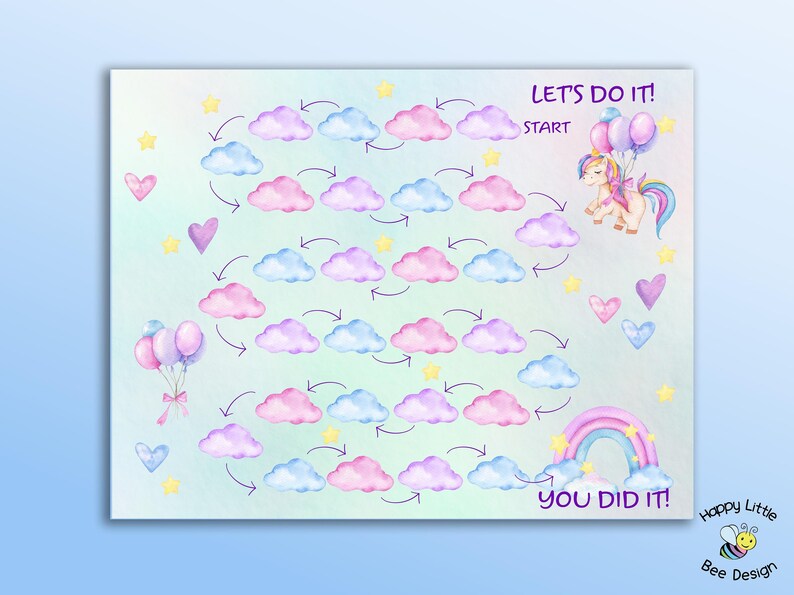 Printable Unicorn Reward Chart Rainbow Behavior Chart Girls - Etsy