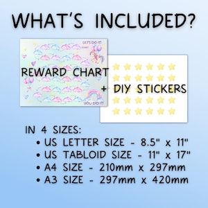 Printable Unicorn Reward Chart Rainbow Behavior Chart Girls - Etsy