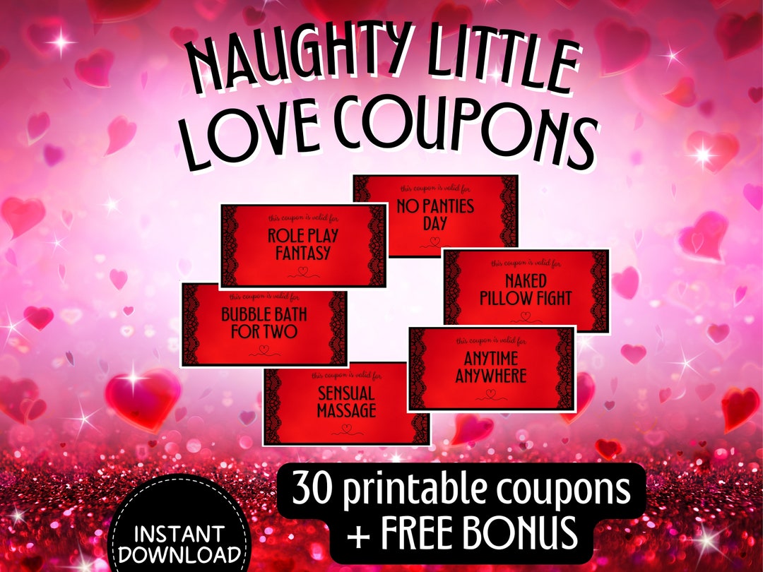 Printable Love Coupons, Valentine's Day Gift, Anniversary Gift, Naughty ...