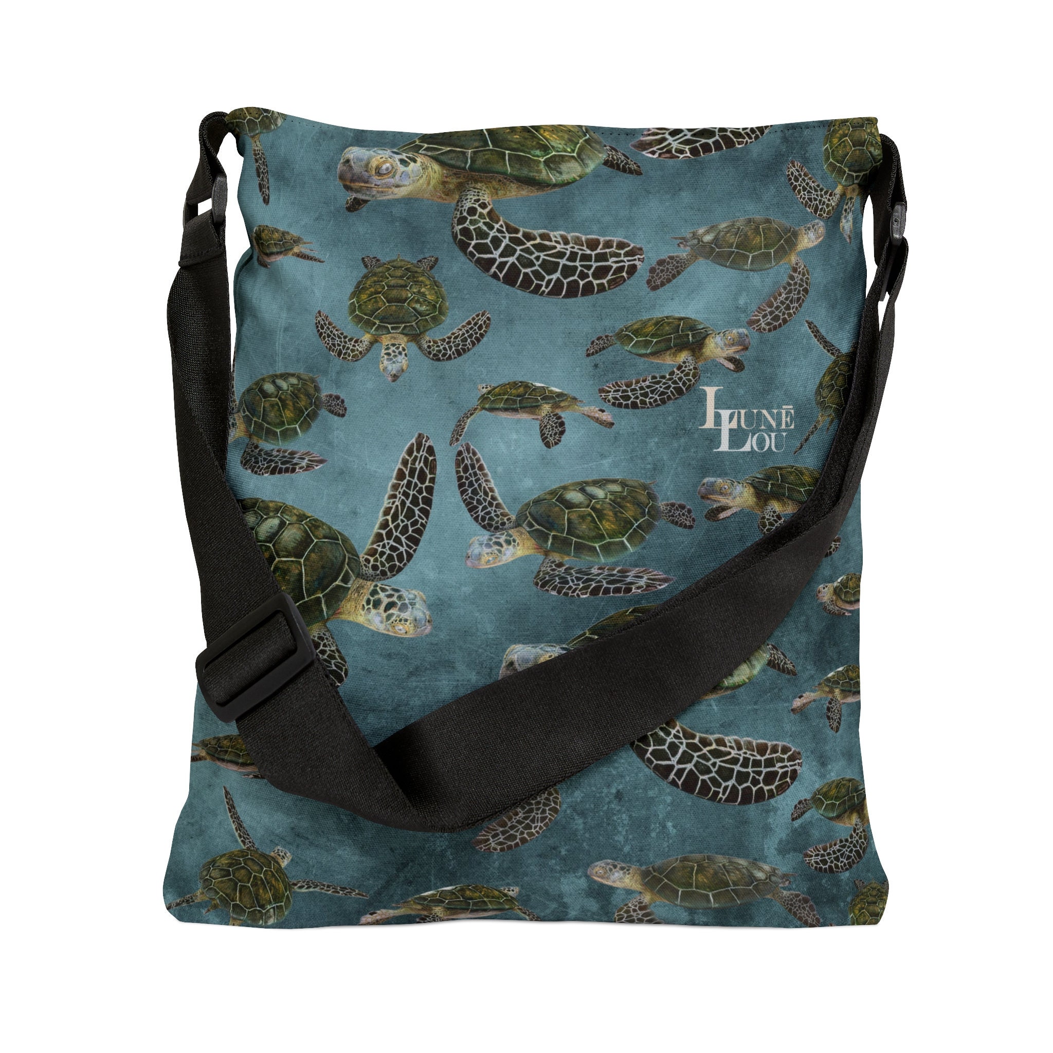 Sea Turtle Zipper Top Tote - Etsy