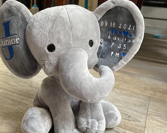 Birth Stat Elephant Birth Announcement Personalized Elephant Birth ...