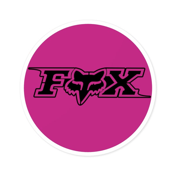 Pink Fox Racing Sticker - Etsy