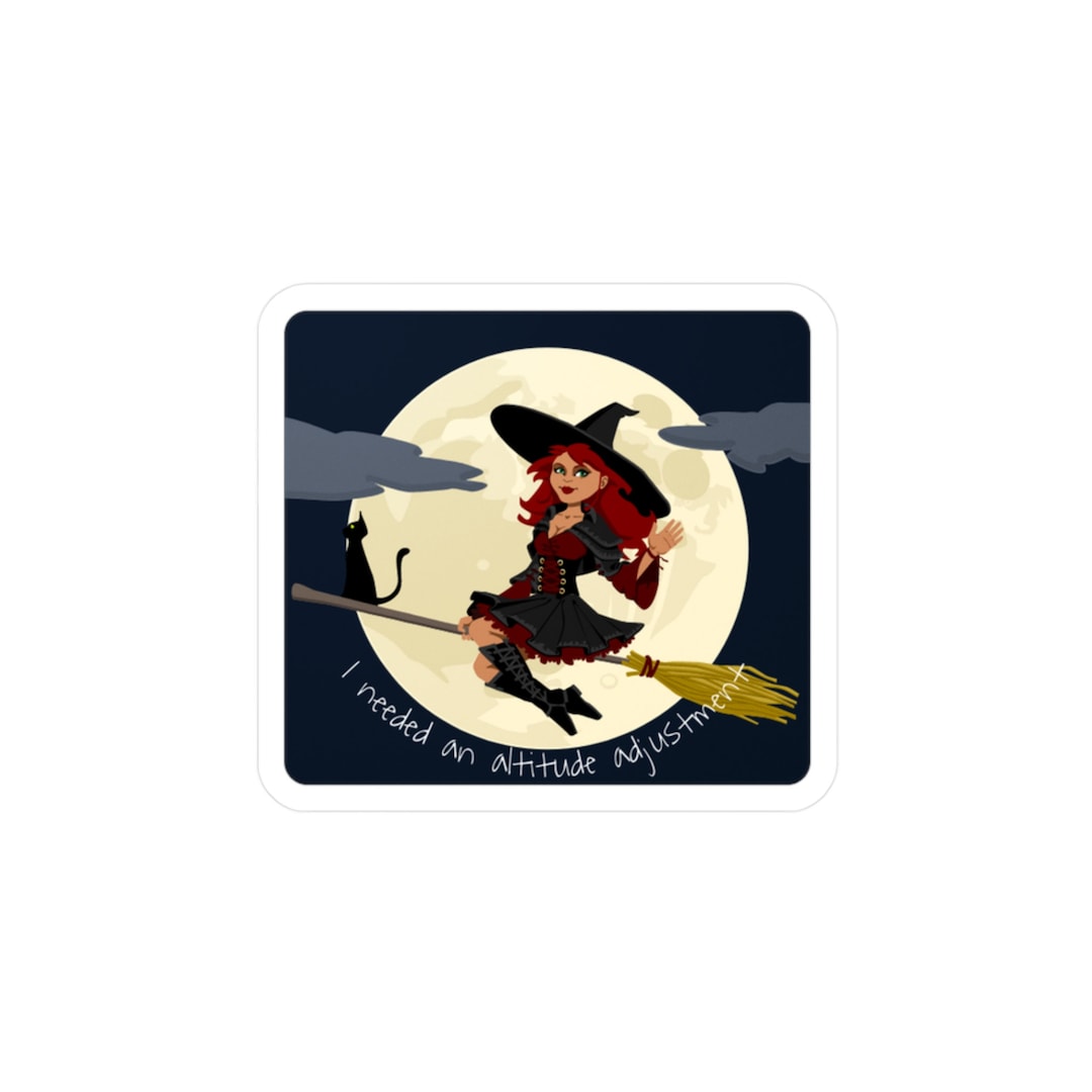 Witch Sticker Witch Kiss Cut Vinyl Decal Indoor Outdoor - Etsy