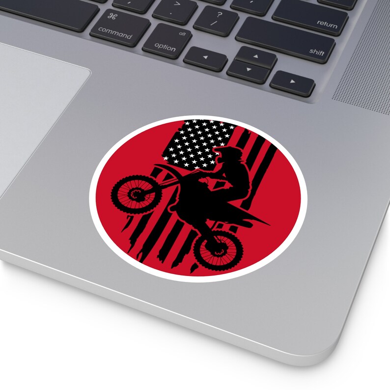 Flag Dirt Bike Sticker, Dirt Bike Decal, Die-cut Indoor Outdoor - Etsy