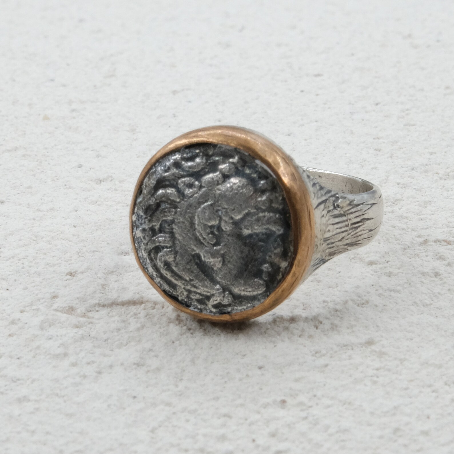 Alexander Signet Ring, Ancient Greek Coin, King Alexander Drachm Ring ...