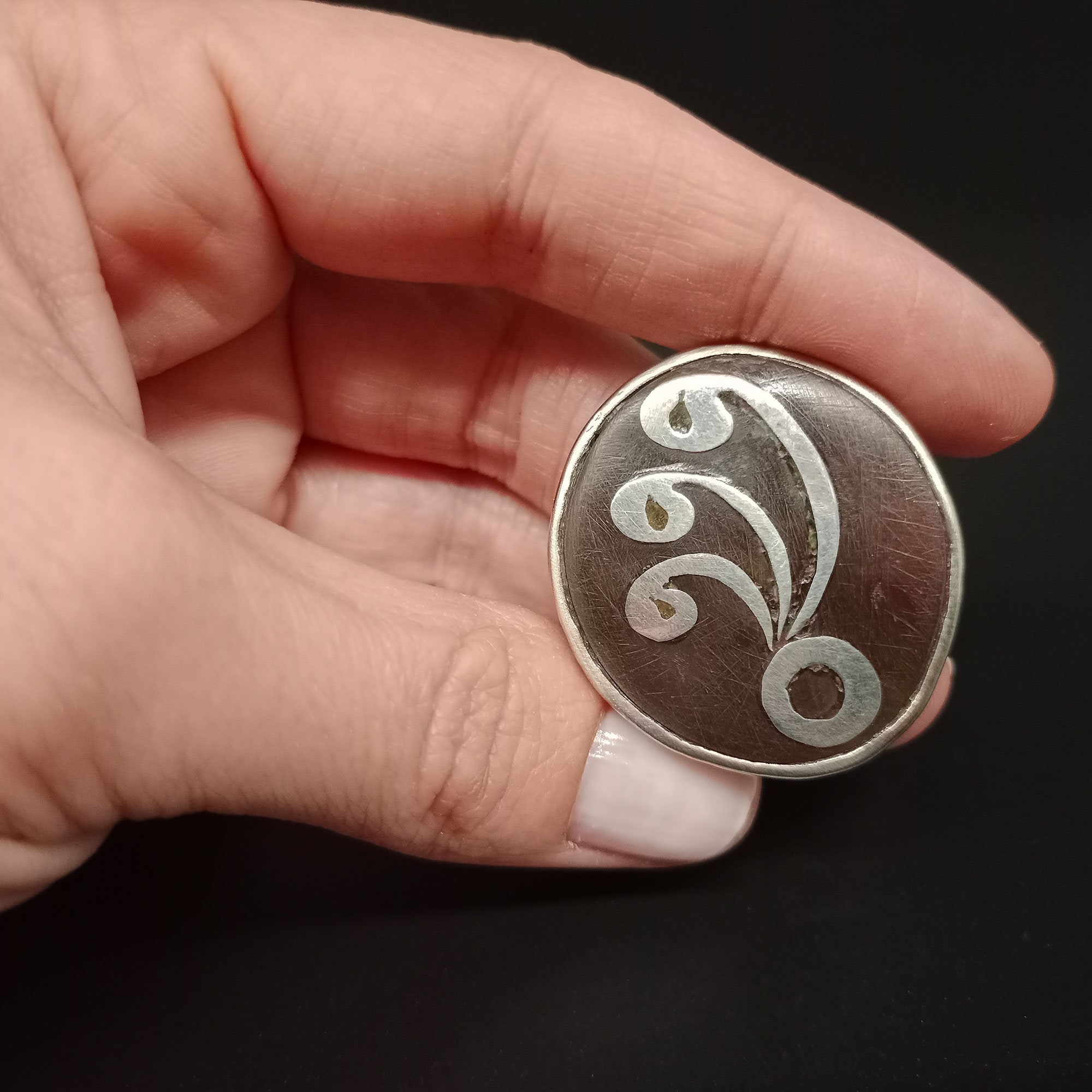 Tortoise Shell Handmade Ring Turtle Shell Silver Ring Vav - Etsy