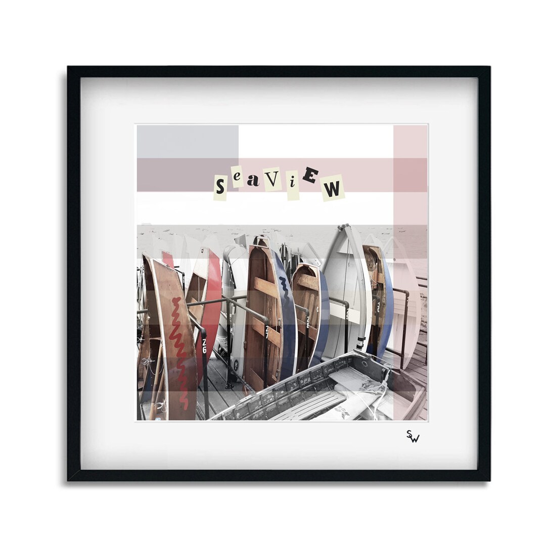 CLUB BOATS, SEAVIEW Text Design Photograph by Shore Shot Sue, Suzanne ...