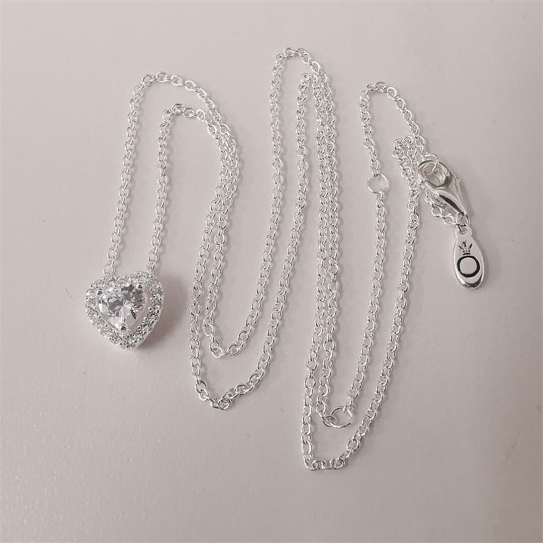Pandora Elevated Heart Necklace With 45cm Chain - Etsy
