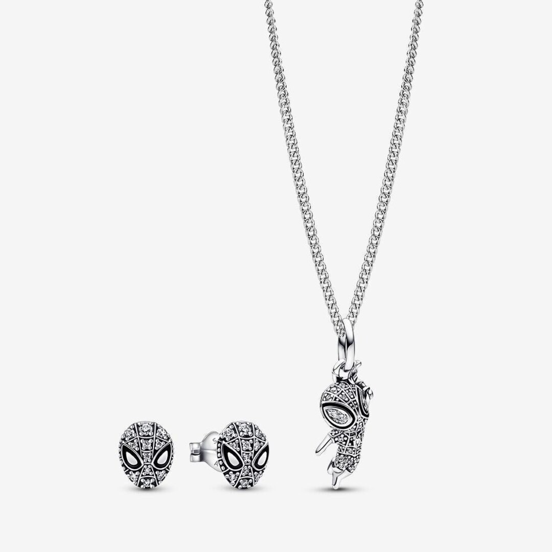 Authentic Pandora Marvel Spider-man Pavé Pendant Pave Web Slinger Set ...